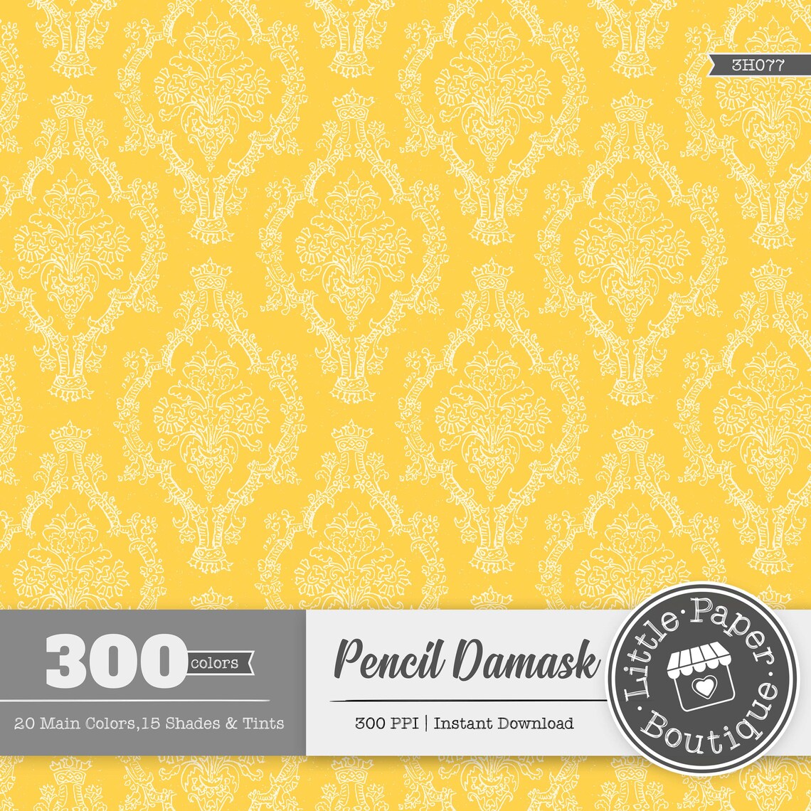 300 Damask Digital Paper Elegant Wedding Digital Paper | Etsy