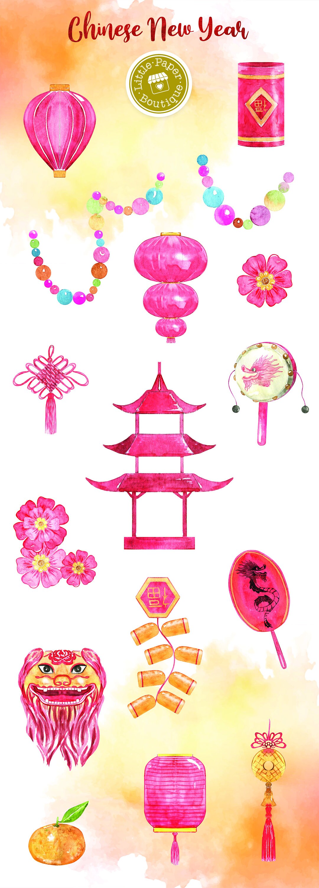 Chinese New Year Clipart - Chinese Tradition Clip Art New Year Lanterns ...