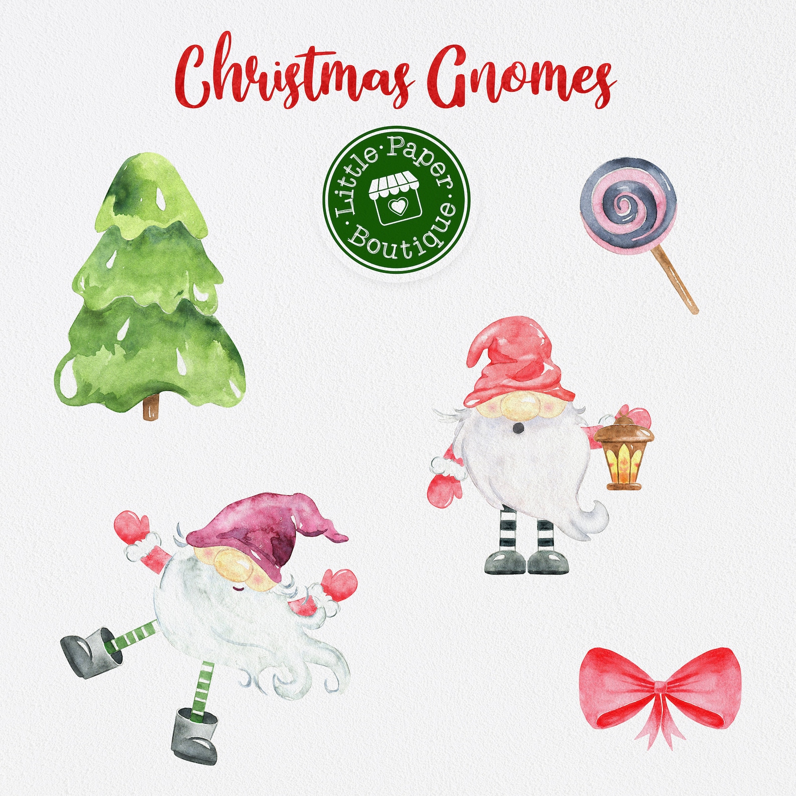 Gnome Clipart Printable Christmas Gnomes Clipart. - Etsy
