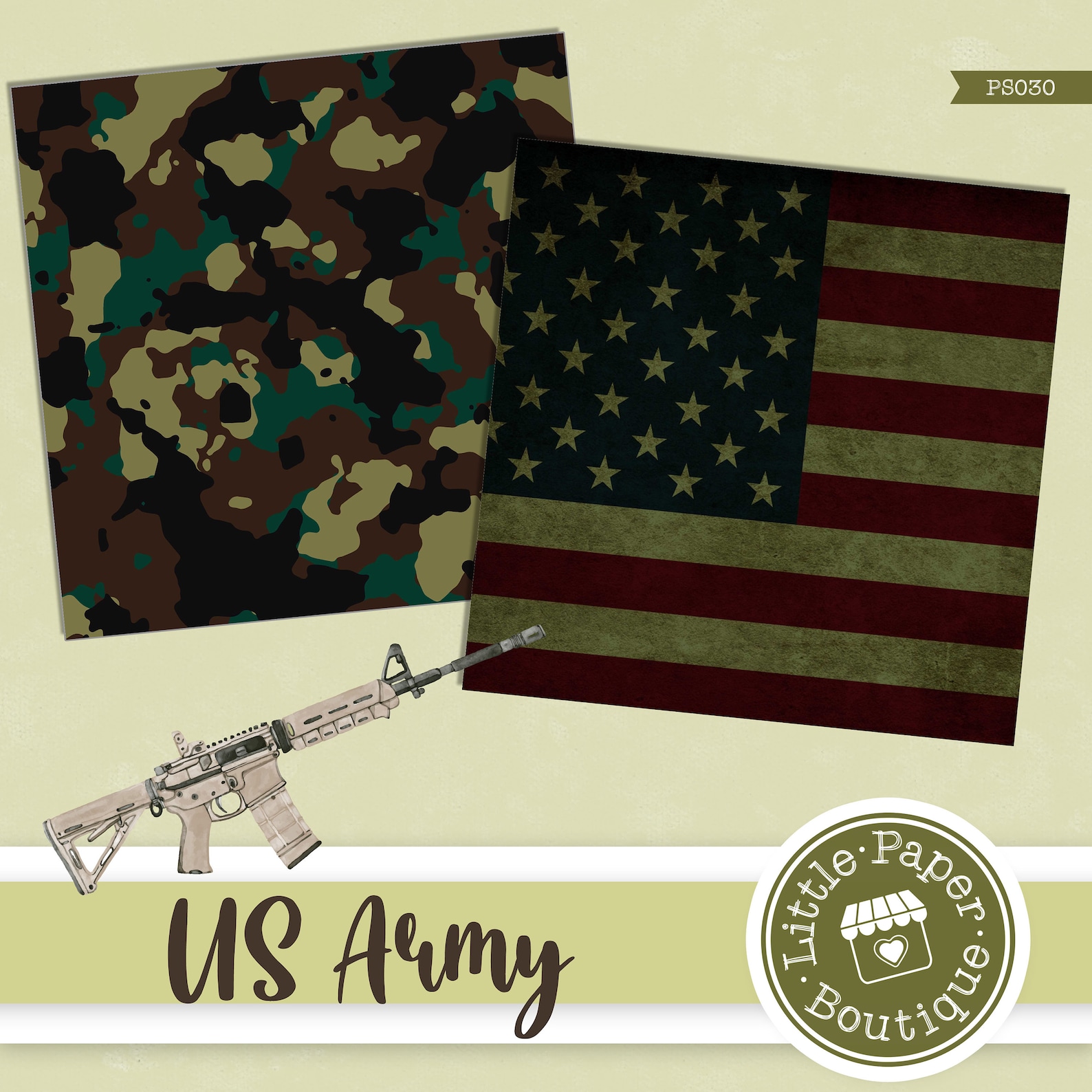 US Army Digital Paper Army Theme Scrapbook Military - Etsy