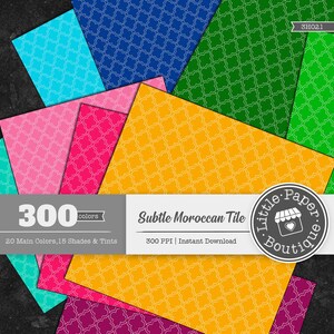 300 Moroccan Digital Paper 100 Rainbow Color Classic Moroccan - Etsy
