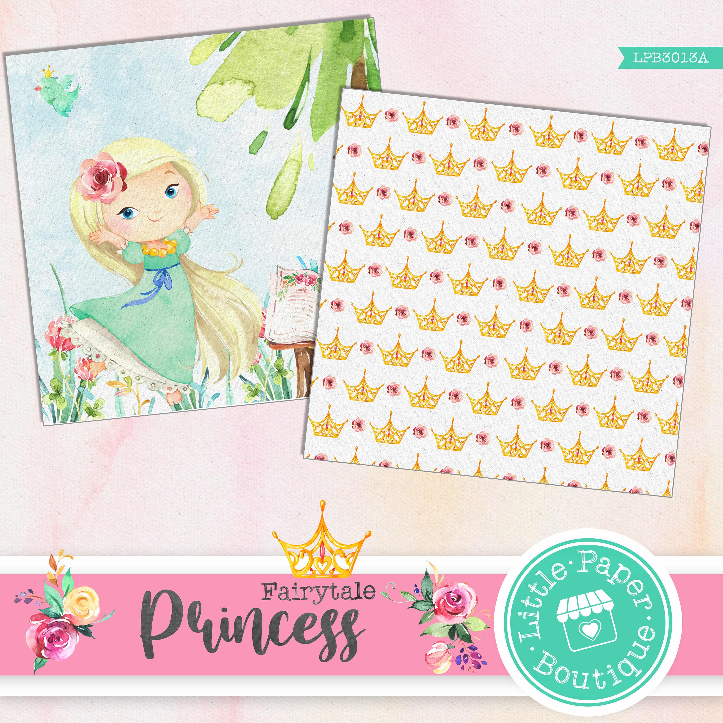 Little Princess Digital Paper Downloads Girl Printables - Etsy