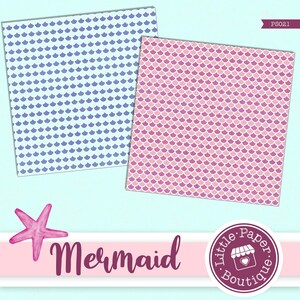 The Little Mermaid Digital Paper, Princess Ariel Scrapbook Papers ...