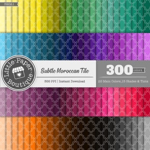 300 Moroccan Digital Paper 100 Rainbow Color Classic Moroccan - Etsy