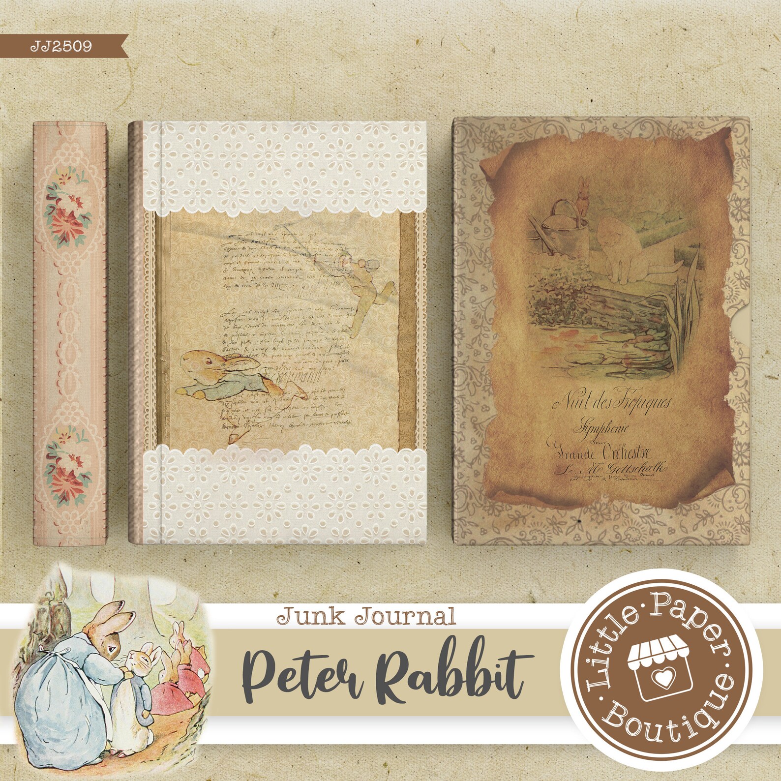 Peter Rabbit by Beatrix Potter Digital Junk Journal Kit FULL - Etsy