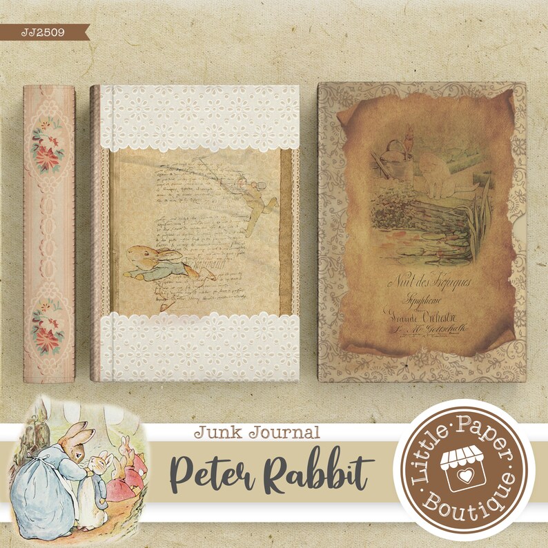 Peter Rabbit by Beatrix Potter Digital Junk Journal Kit FULL - Etsy