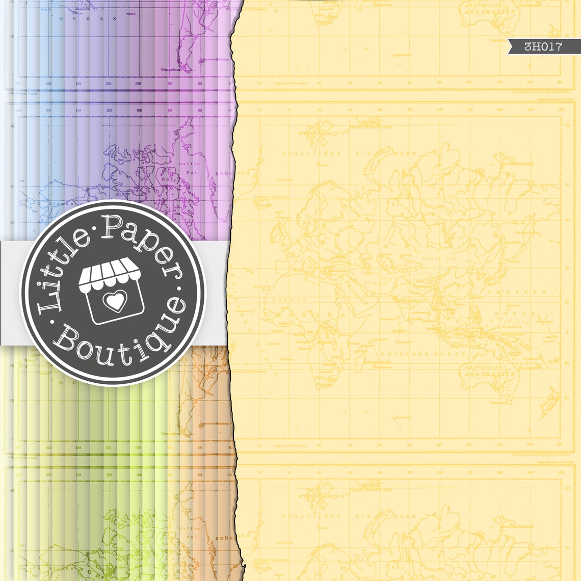 100 Rainbow Maps Textures Digital Paper, Vintage Background, World Maps ...