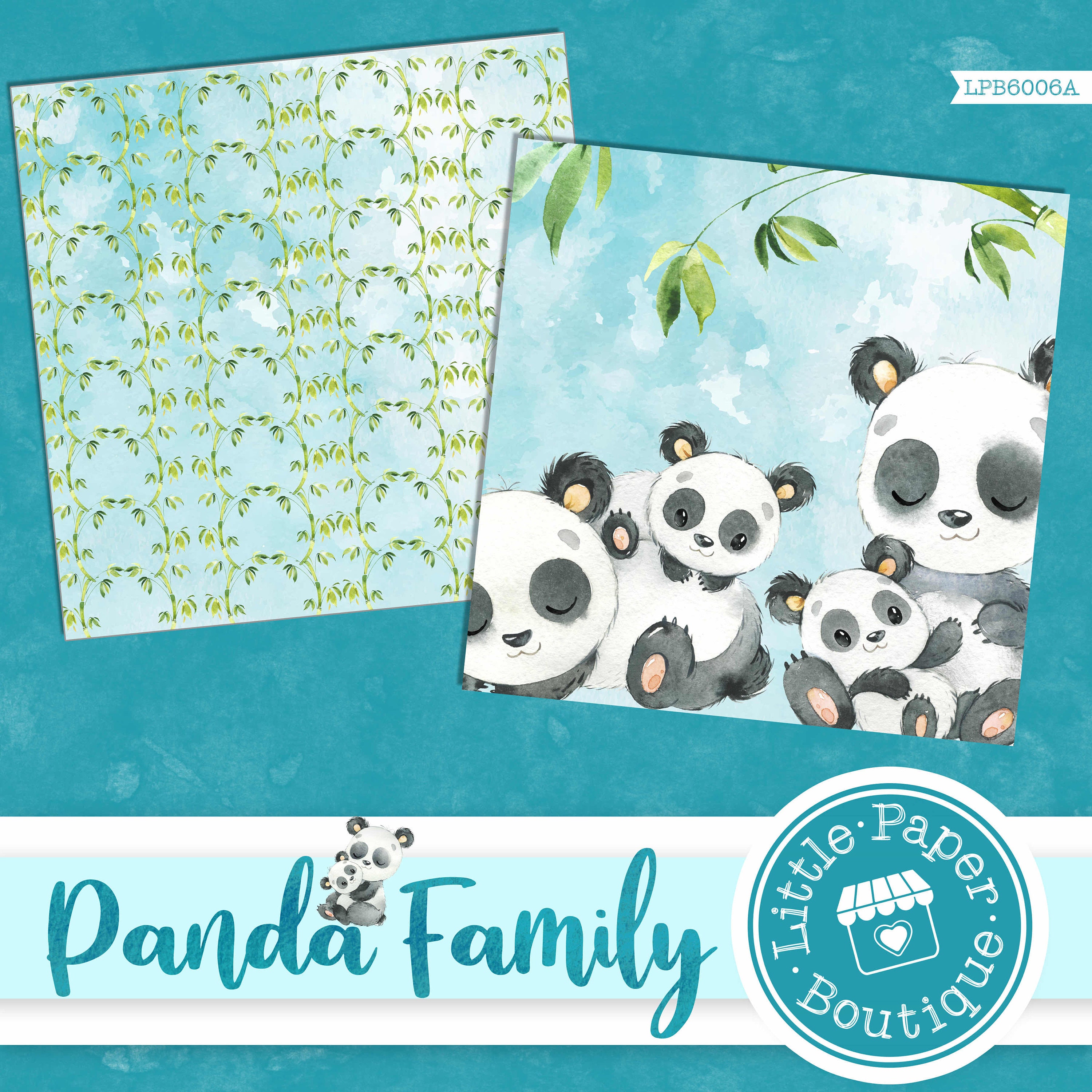 Panda Digital Paper Panda Pattern Spring Digital Paperkids - Etsy