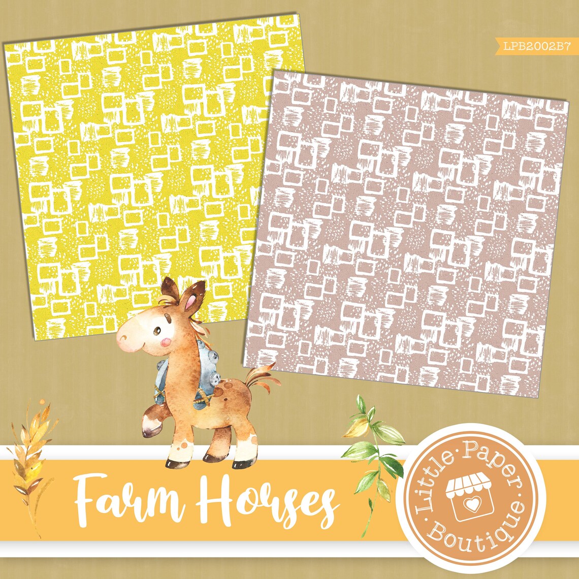 Farm Digital Paper Farm Animal Digital Paper Animal Digital - Etsy