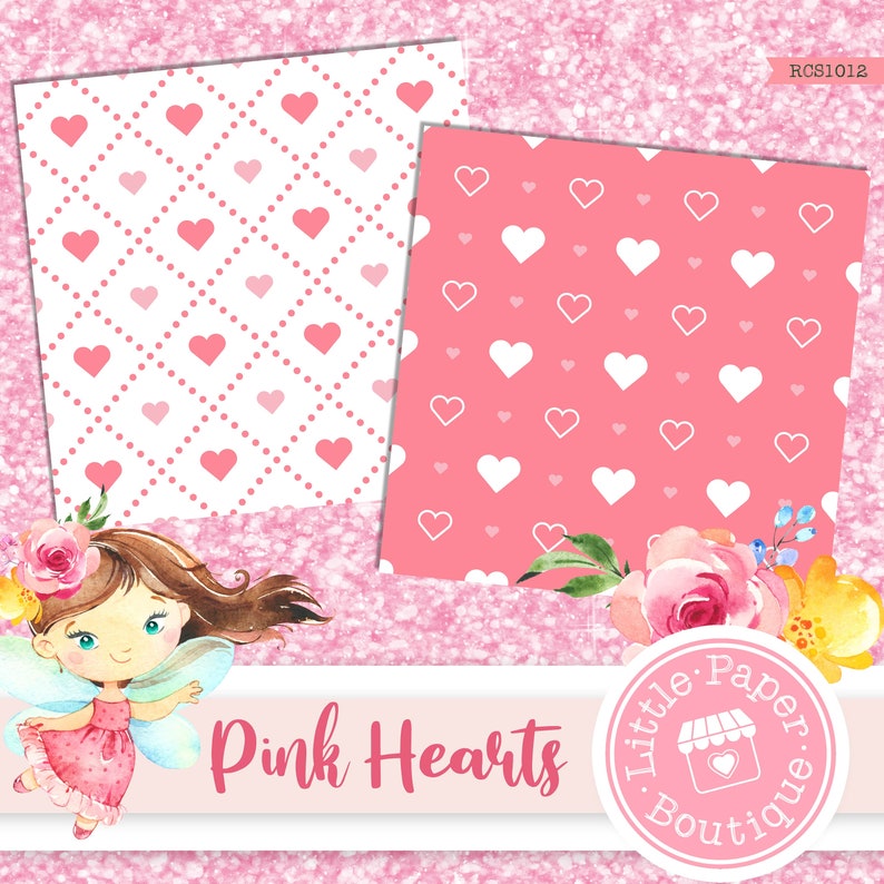 Baby Girl Pinks Digital Scrapbook Paper Pack Instant Download ...