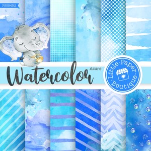 Teal Digital Scrapbook Paper Set (aqua Ocean Sea Water With Printable ...