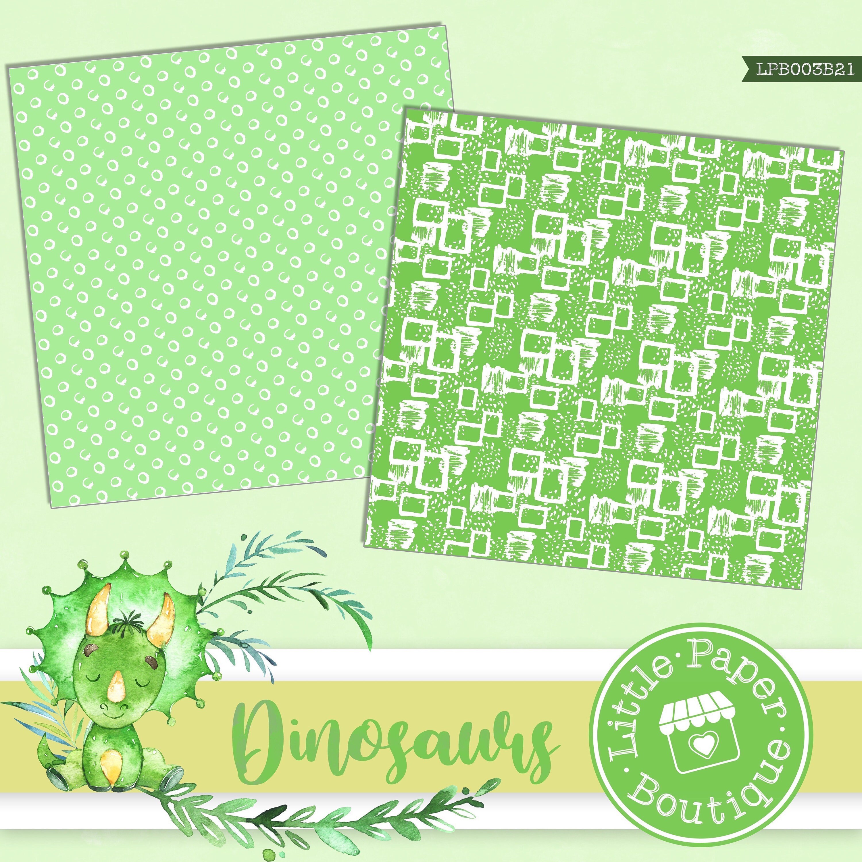 Dinosaurs Digital Paper Dinosaur Scrapbookdinosaur T-rex - Etsy