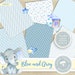 SEAMLESS A4 Letter Baby Blue Digital Paper, Blue, Grey, Baby Boy ...