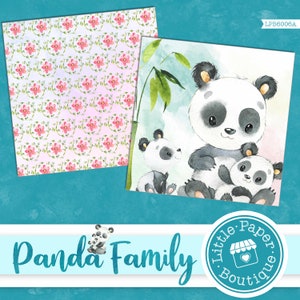 Panda Digital Paper, Panda Pattern, Spring Digital Paper,kids Pattern ...