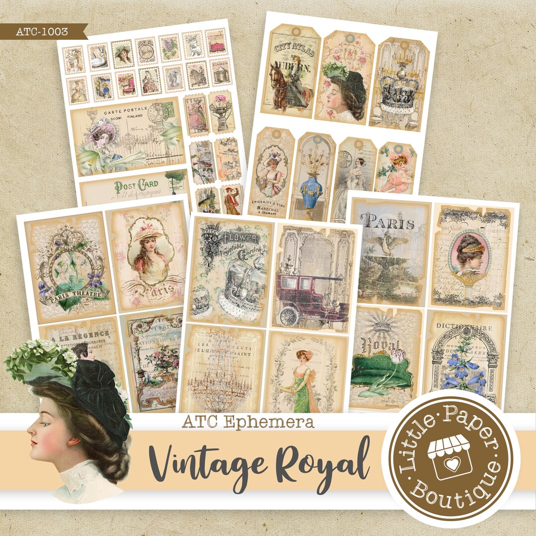 Royal Junk Journal Kit, Printable, Prince Princess Vintage, Journal Kit ...