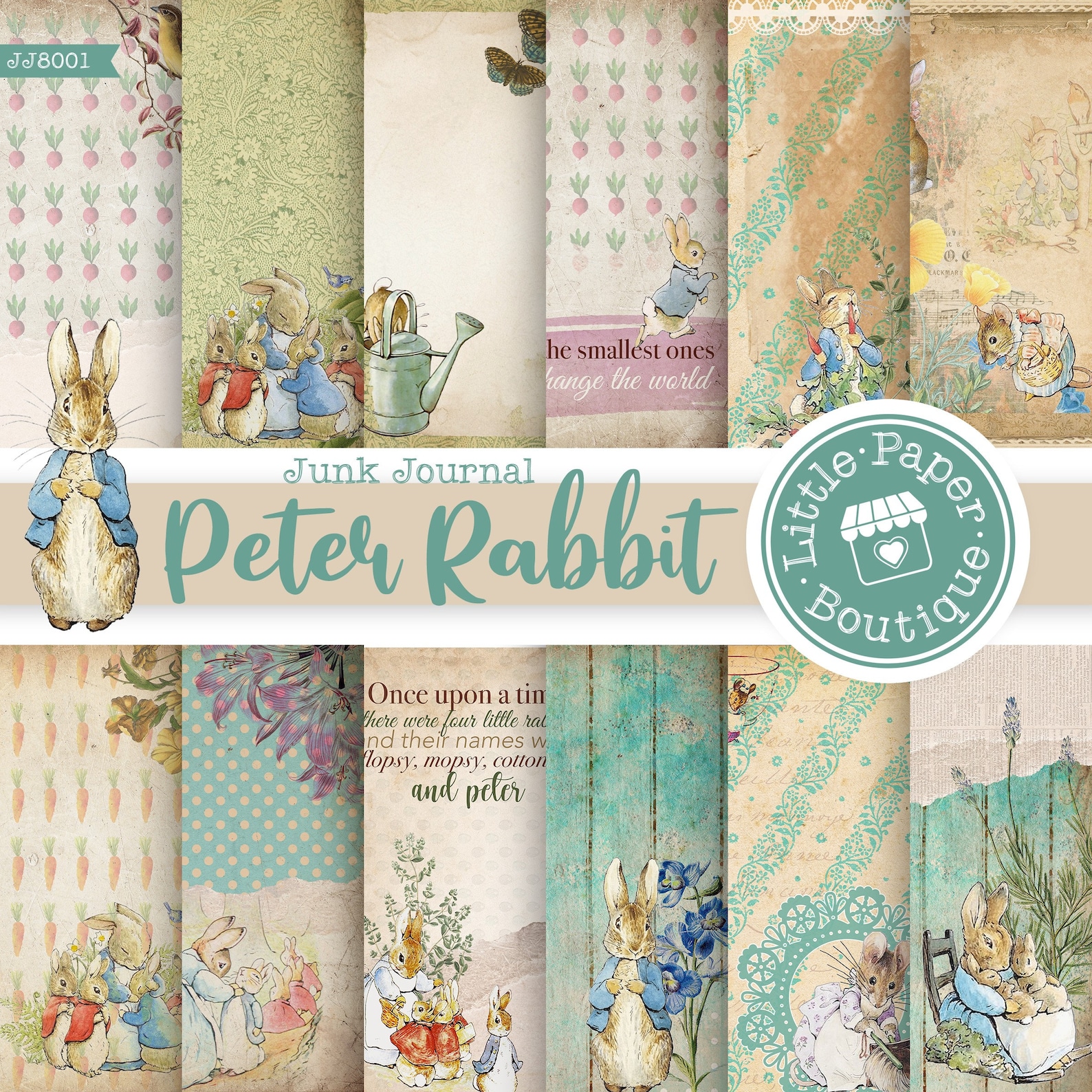 Peter Rabbit by Beatrix Potter Digital Junk Journal Clipart - Etsy