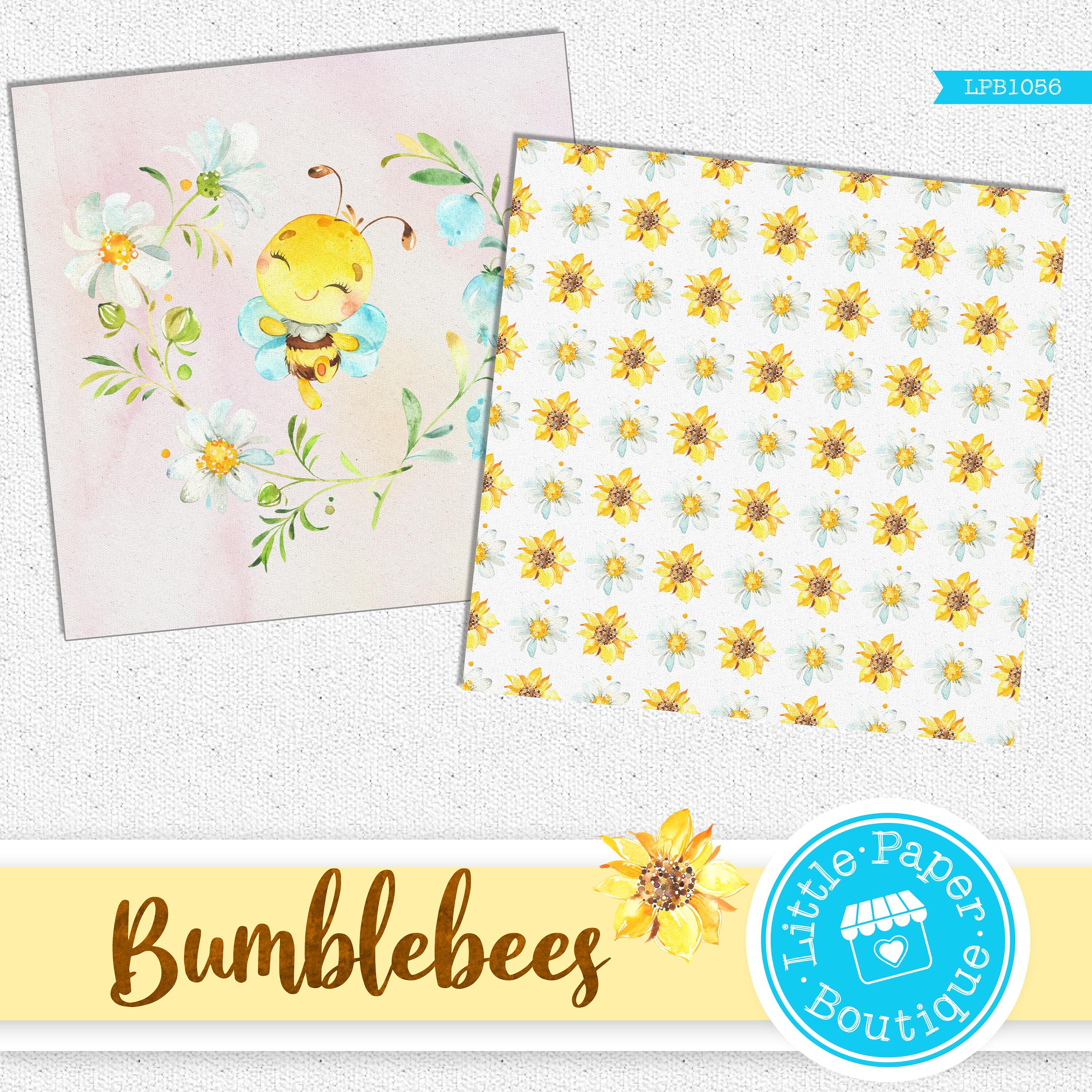 Bumble Bee Digital Papers Honeybee Digital Patterns Bee | Etsy
