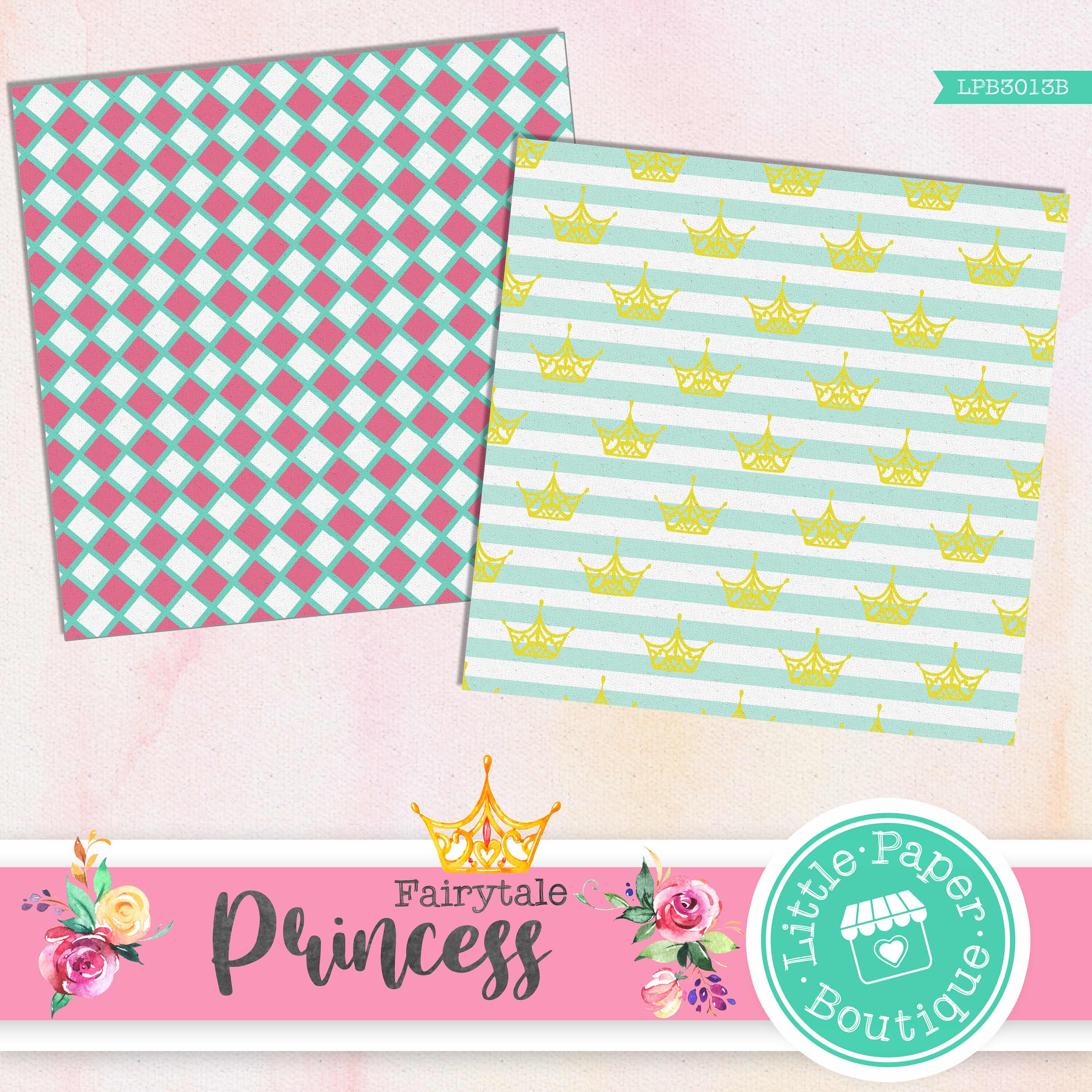 Little Princess Digital Paper Cute Girl Printables Patterns | Etsy