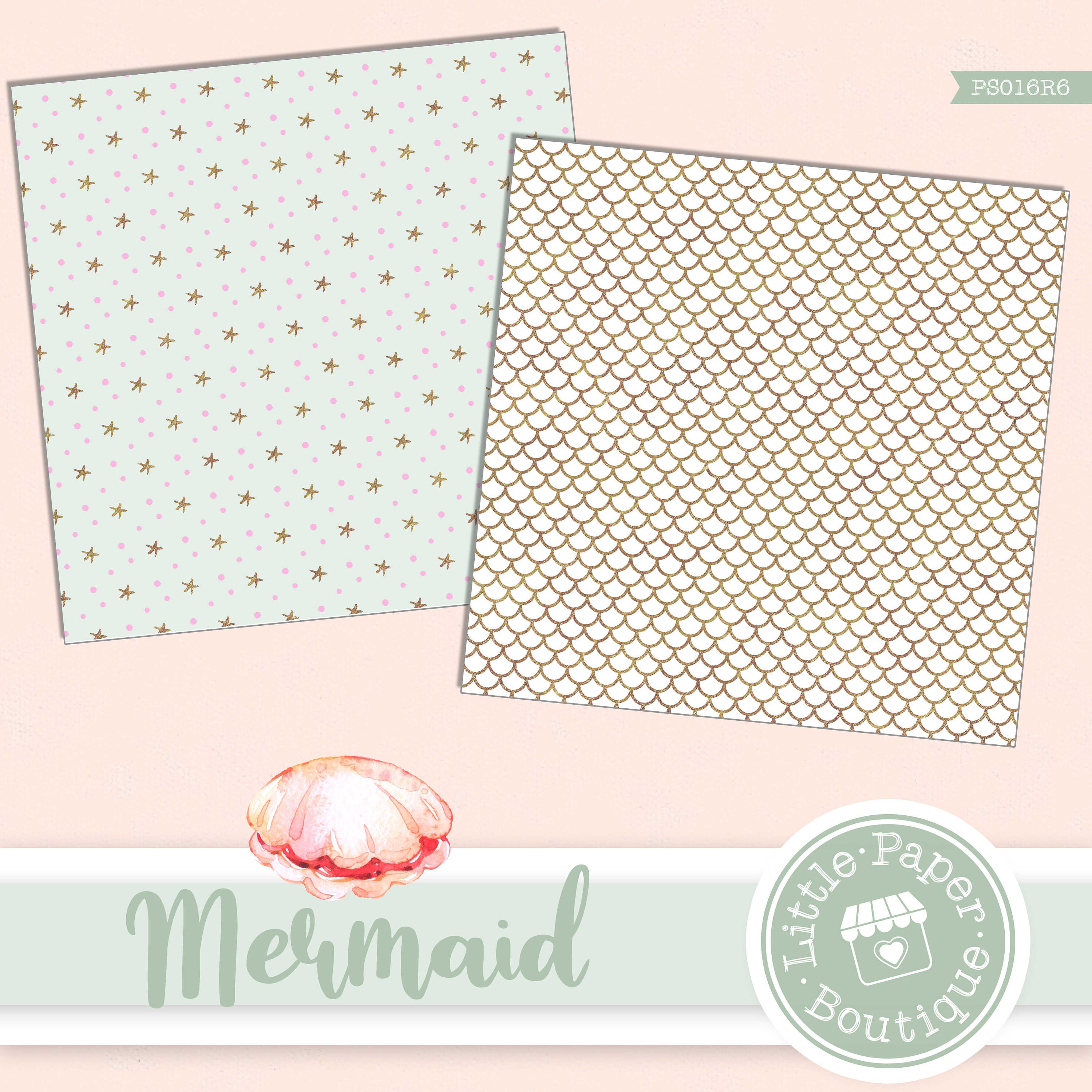 Mermaid Scales Digital Paper Pack Bronze Gold Mermaid Paper - Etsy