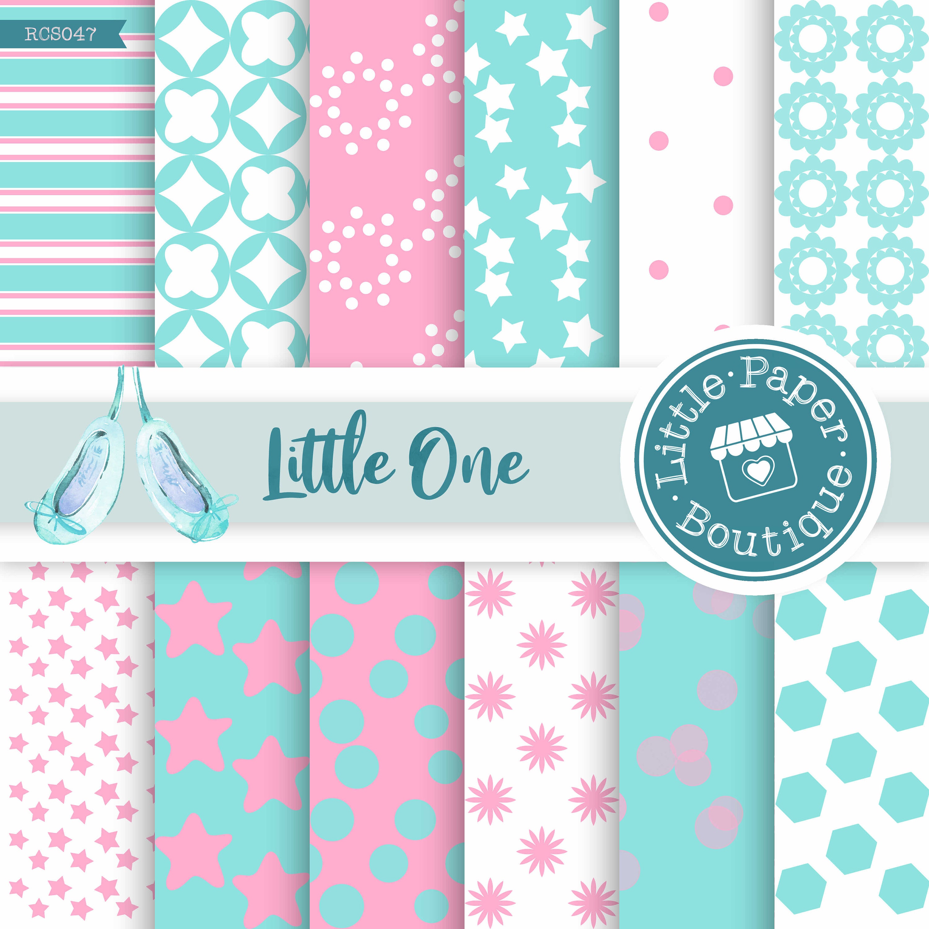 Baby Boy Digital Paper Baby Shower Scrapbook Blue & Grey | Etsy