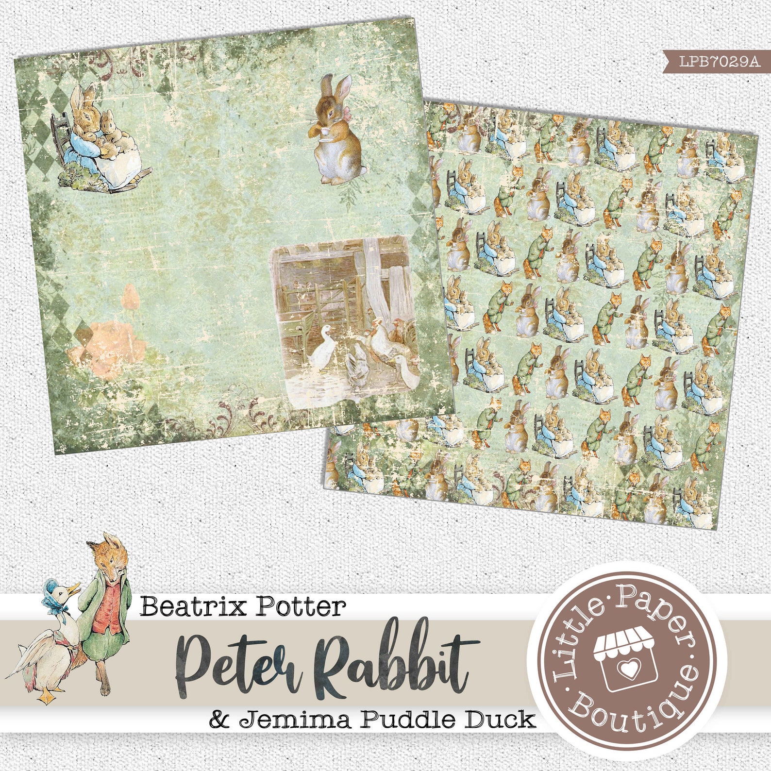 Peter Rabbit Paper Pack Beatrix Potter Digital Paper - Etsy