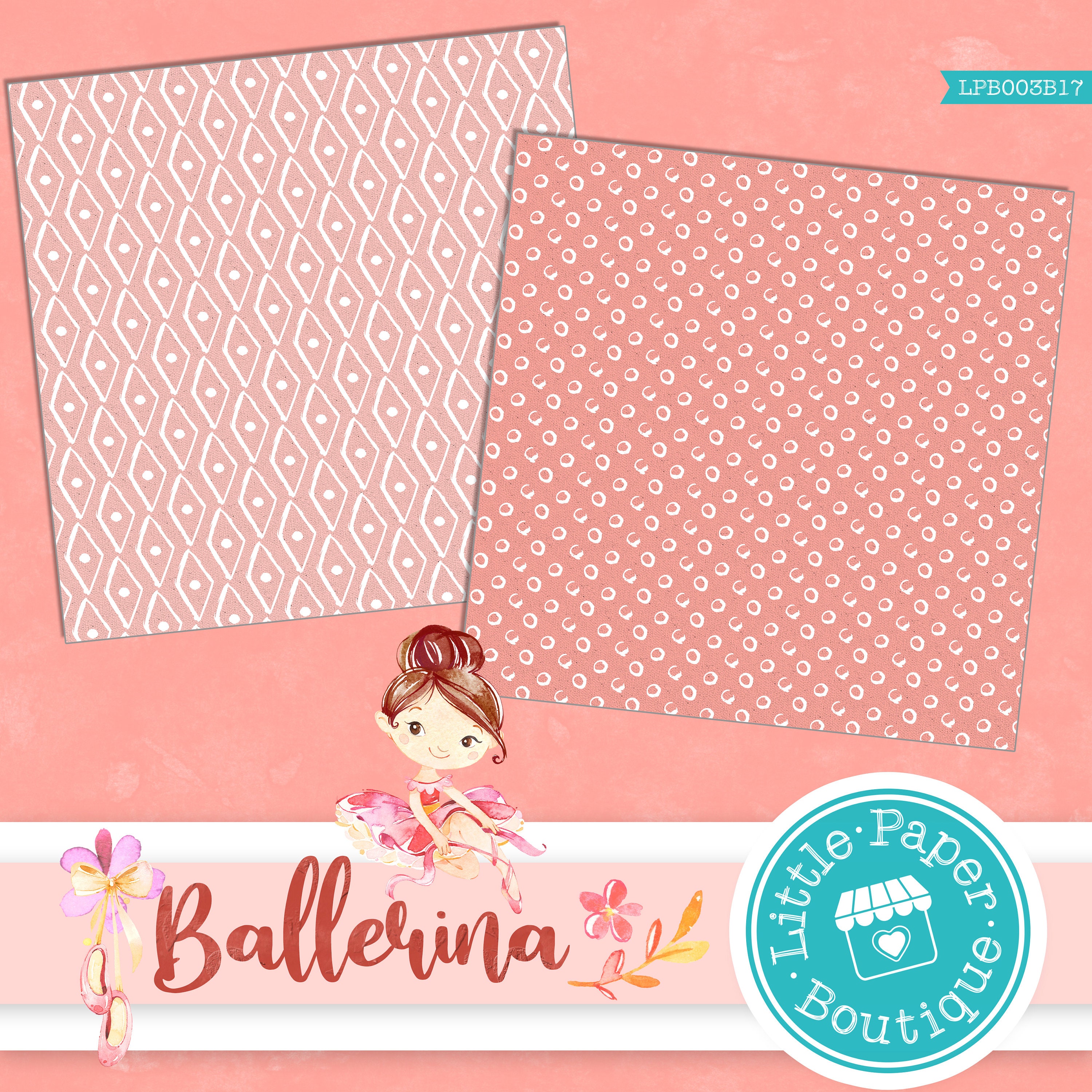 Ballerina Scrapbook Paper Ballet Scrapbooking Paper Ballet - Etsy