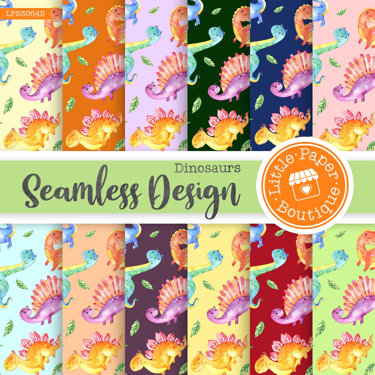 Dinosaur Digital Paper Jurassic Scrapbook Papers Dinosaurs - Etsy