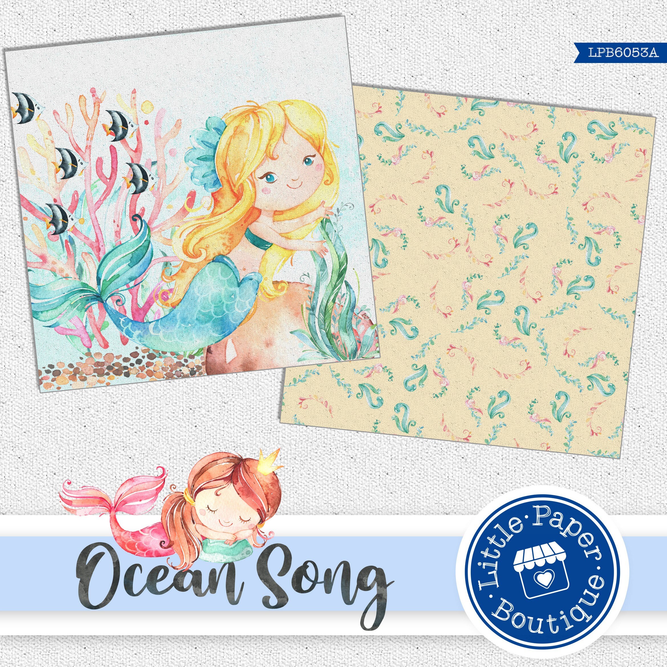 Mermaid Digital Papersmermaid Paper Packunder the Sea - Etsy UK