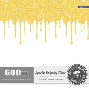 600pcs Dripping Glitter Background Digital Paper Pack for Commercial ...