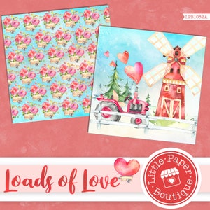Watercolor Sweet Valentine Digital Paper Pack, Romantic, Hand Painted ...