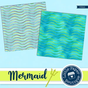 Mermaid Glitter Digital Papers, Nautical Papers, Ocean Papers, Glitter ...