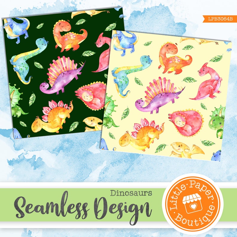 Dinosaur Digital Paper Jurassic Scrapbook Papers Dinosaurs - Etsy