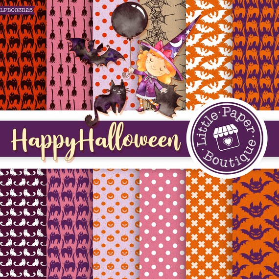 Halloween Backgroundbat Digital Paperskull Digital | Etsy