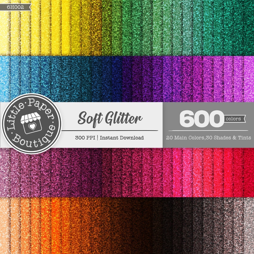 600pcs Glitter Background Digital Paper Pack for Commercial Use ...