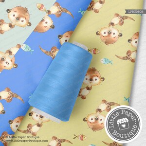 Otter Scrapbook Papers,watercolor Otters,cute Otters and Sea Creatures ...
