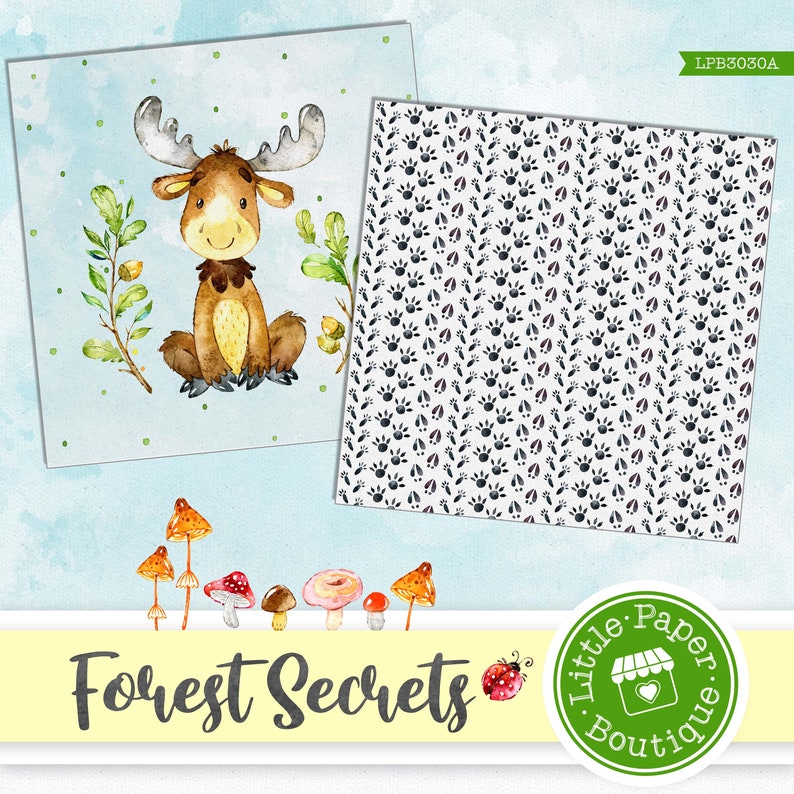 Forest Animals Digital Papers Foxes Digital Papers Digital - Etsy