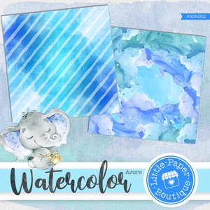 Teal Digital Scrapbook Paper Set (aqua Ocean Sea Water With Printable ...