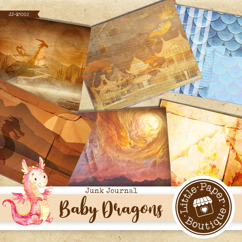 Flying Dragons Digital Junk Journal Kit FULL KIT With - Etsy