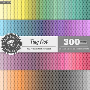 Tiny Polka Dot Digital Paper 100 Rainbow Colors Small Polka Dots Dotted ...