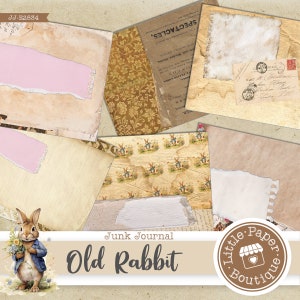 Peter Rabbit by Beatrix Potter Digital Junk Journal Kit (FULL KIT) With ...