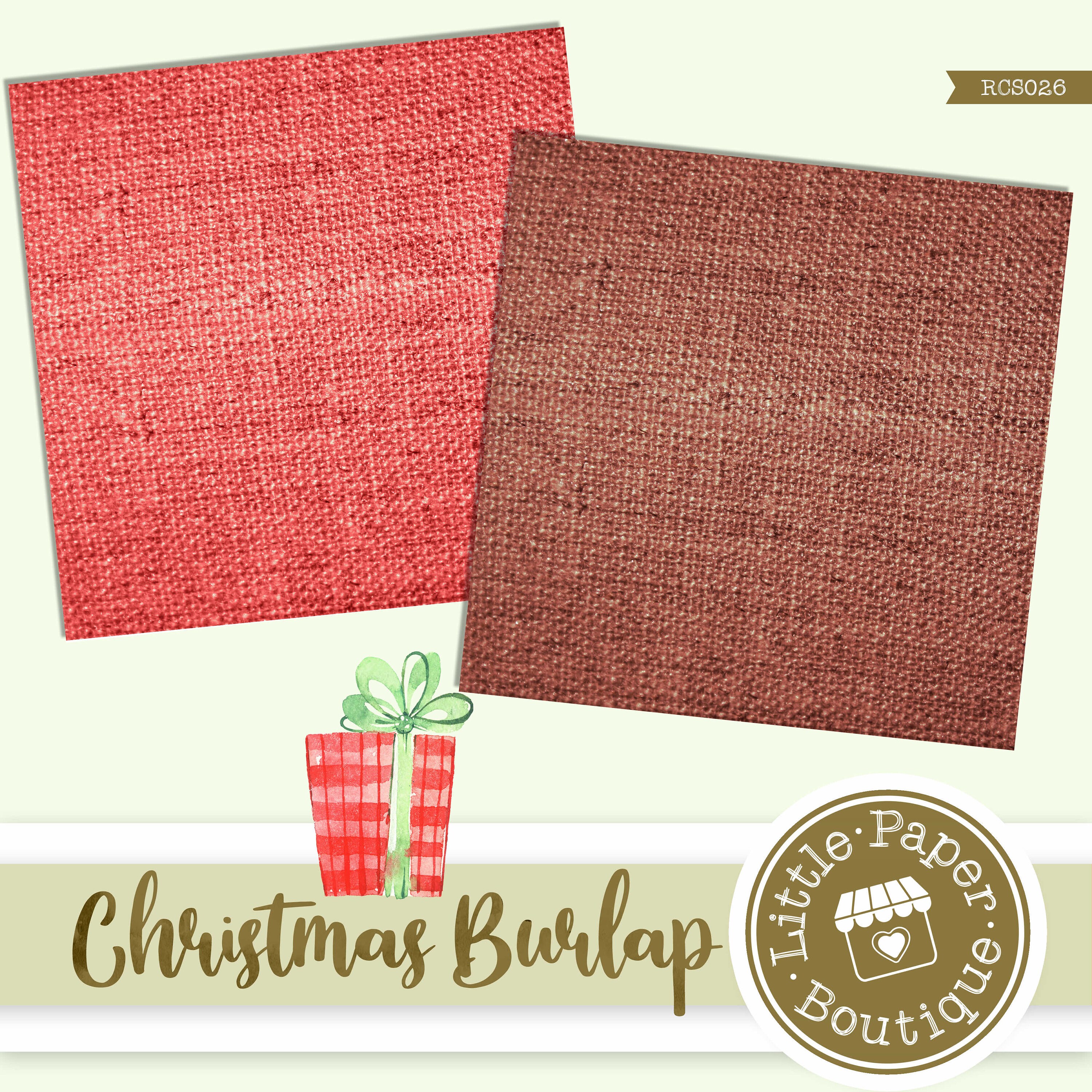 Christmas Burlap Digital Paper Linen Natural Background - Etsy