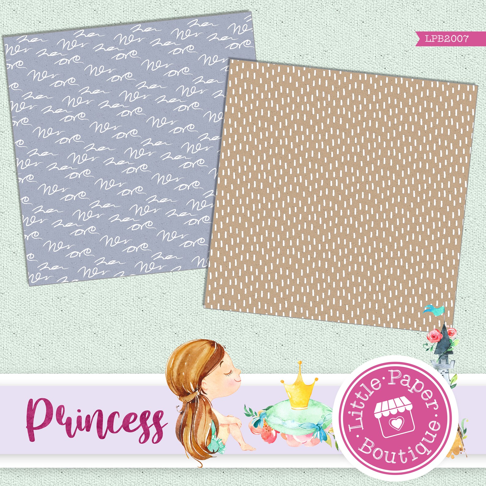 Little Princess Digital Paper Downloads Girl Printables - Etsy