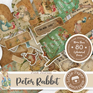 Peter Rabbit by Beatrix Potter Digital Junk Journal Kit (FULL KIT) With ...