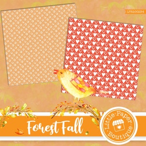 Fall Digital Paper, Fall Scrapbook Paper, Thanksgiving, Autumn, Digital ...