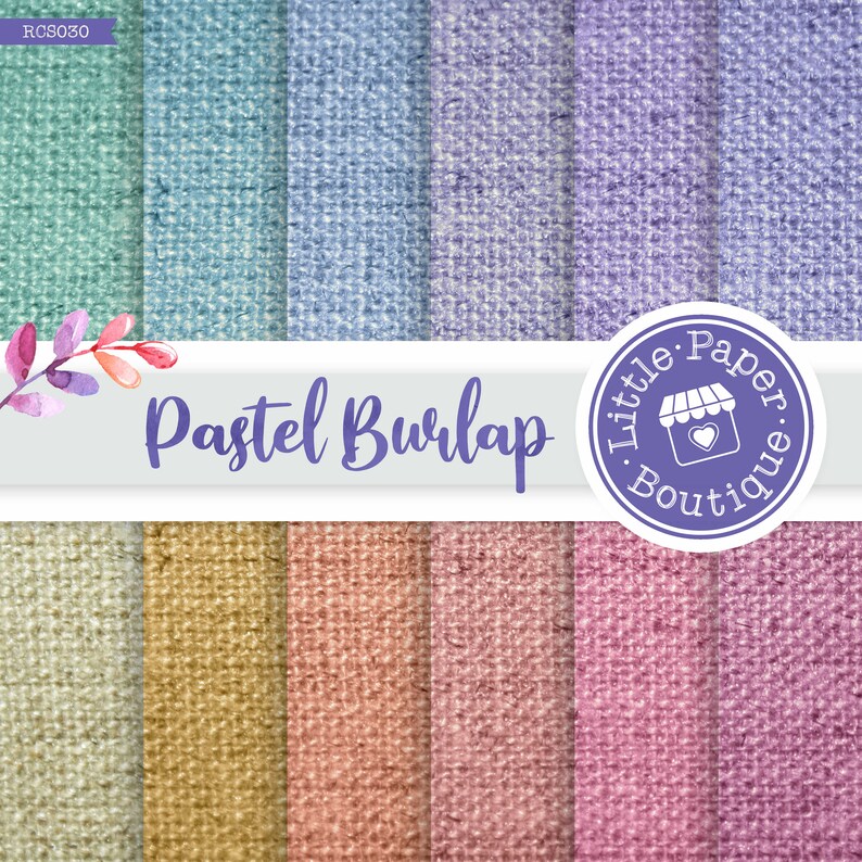 Pastel Burlap Digital Paper Fabric Soft Colors Linen | Etsy