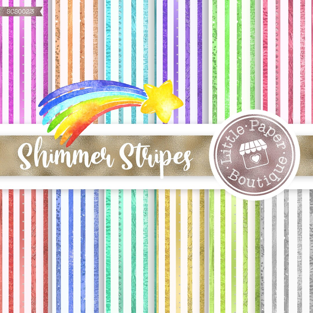 Seamless Tiny Horizontal Striped Digital Paper Rainbow Stripes Digital ...