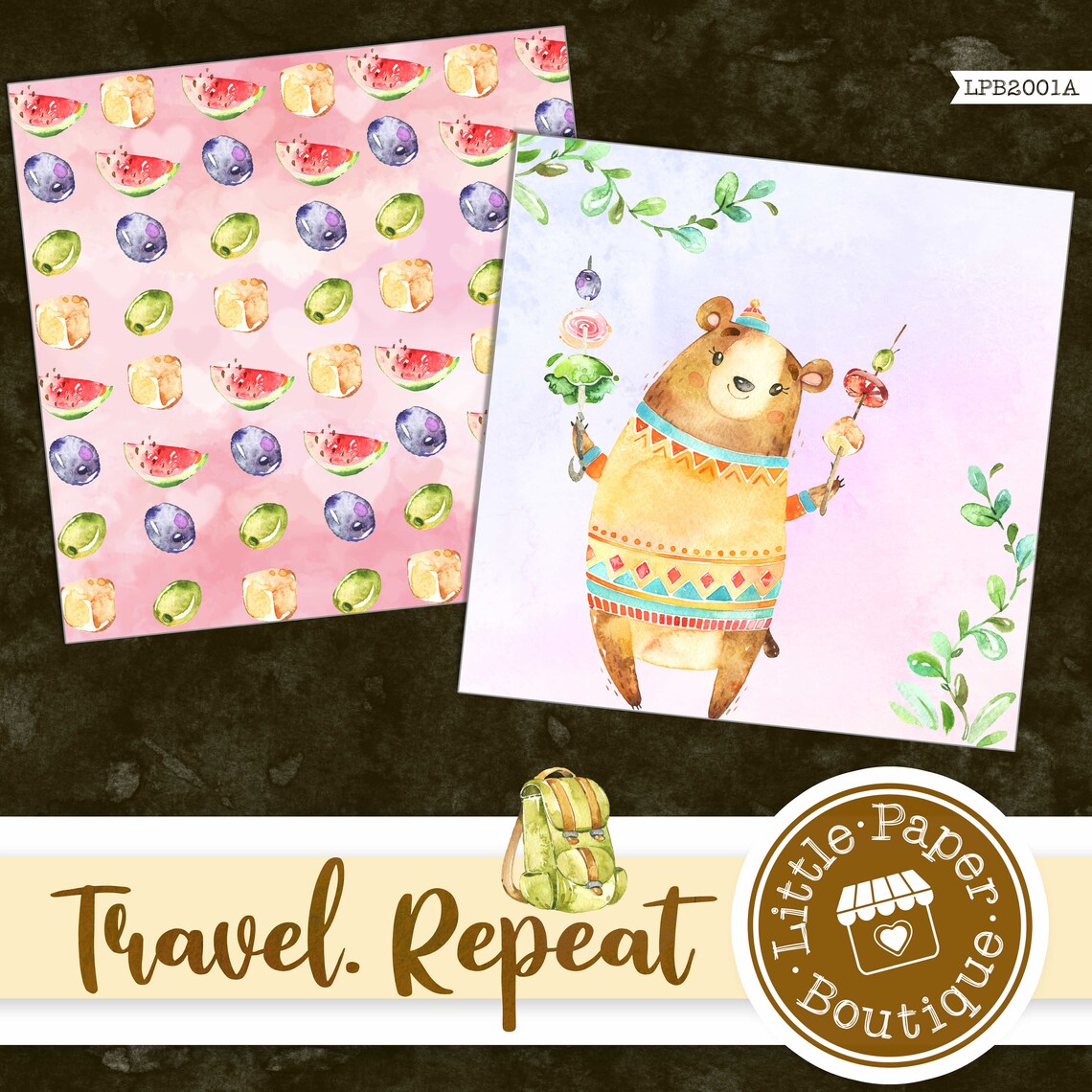 Camping Digital Paper Pack Camping Digital Background - Etsy