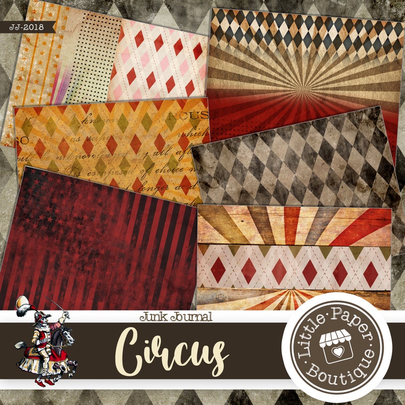 Vintage Circus Trapeze Digital Junk Journal Kit (FULL KIT) With ...