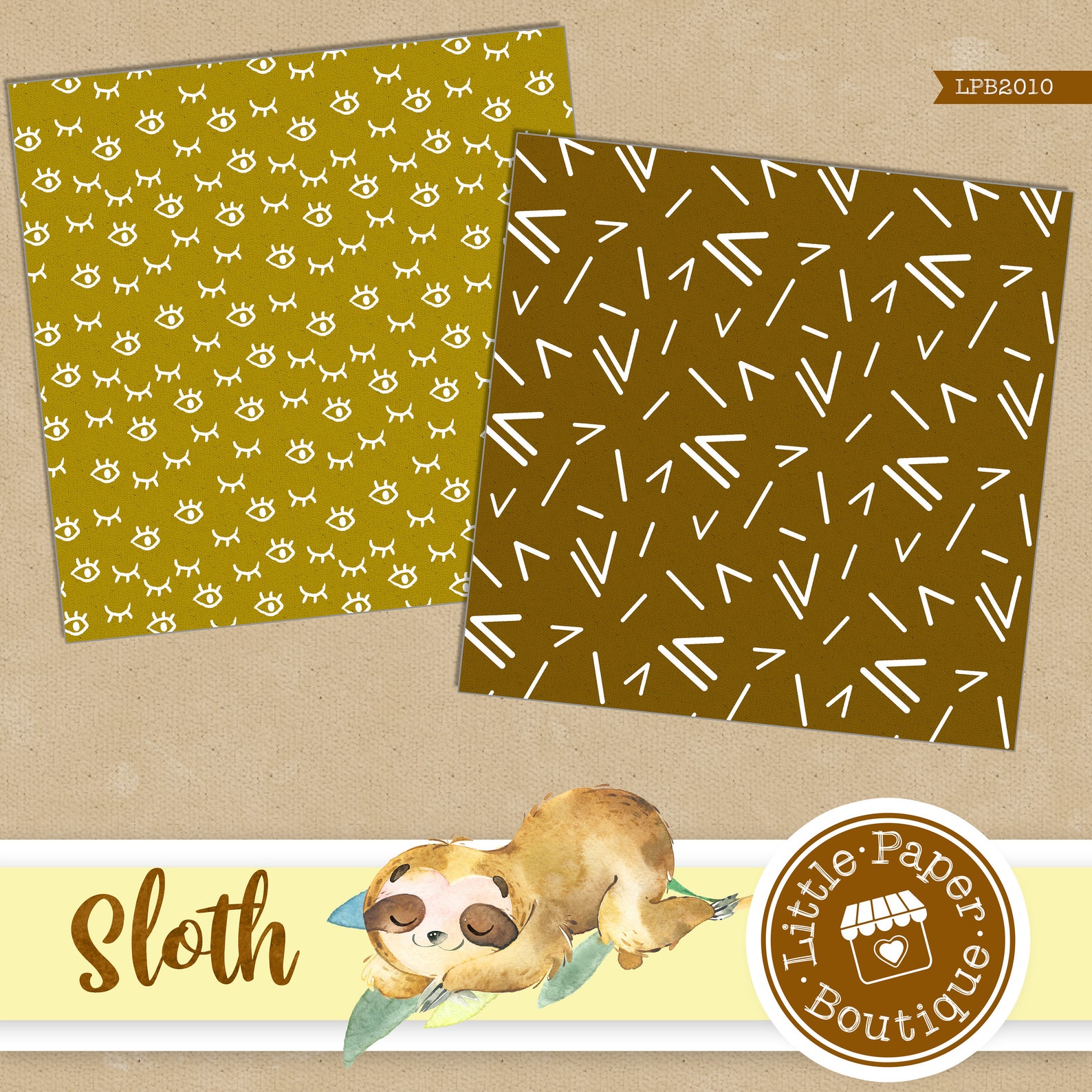 Sloths Digital Papers Cute Sloths Sloths Pattern Summer - Etsy