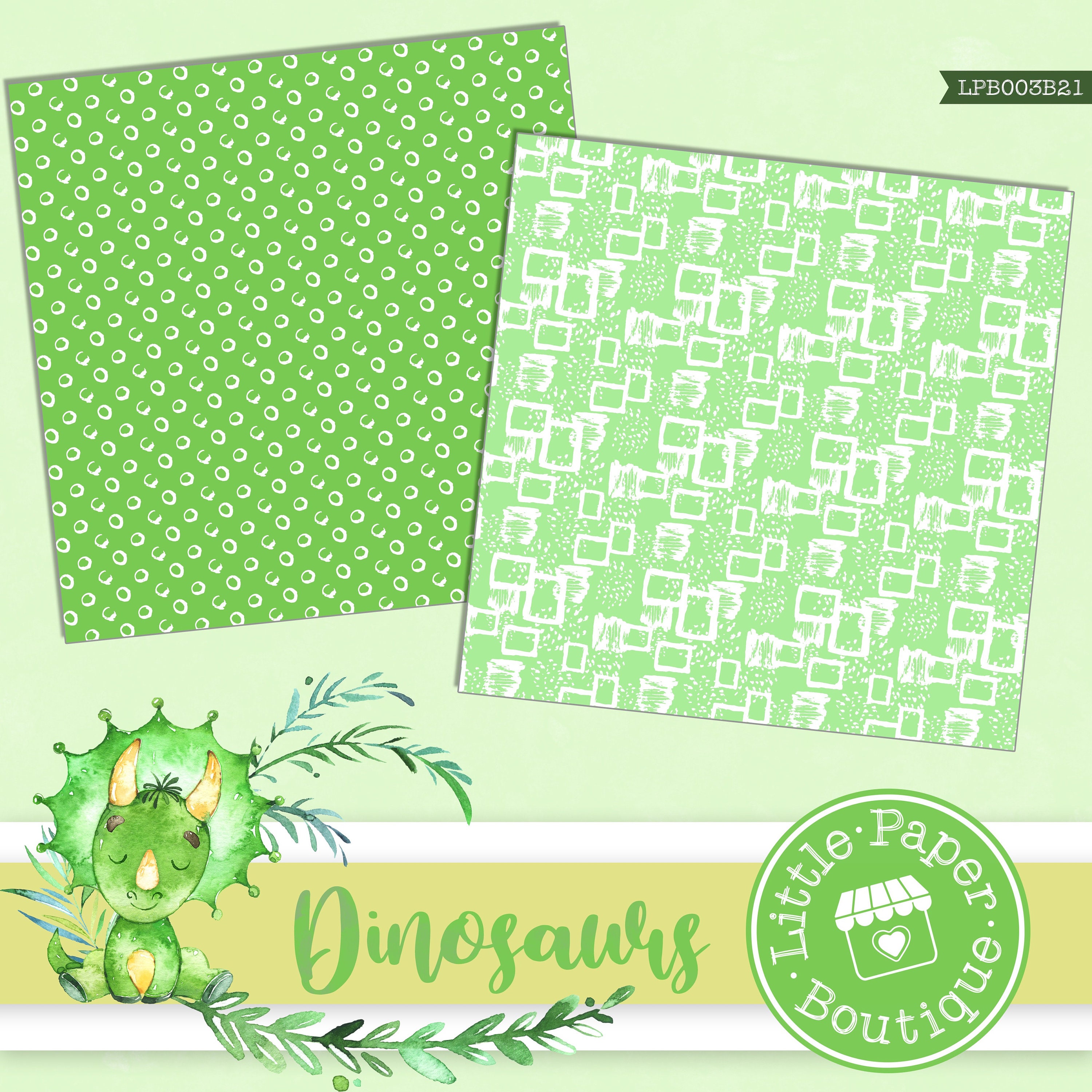 Dinosaurs Digital Paper Dinosaur Scrapbookdinosaur T-rex - Etsy